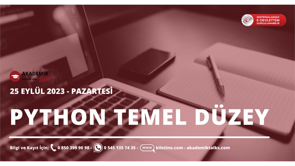 PYTHON Temel Düzey Eğitimi | Eğitim / Kurs PYTHON Temel Düzey Eğitimi | Eğitim / Kurs